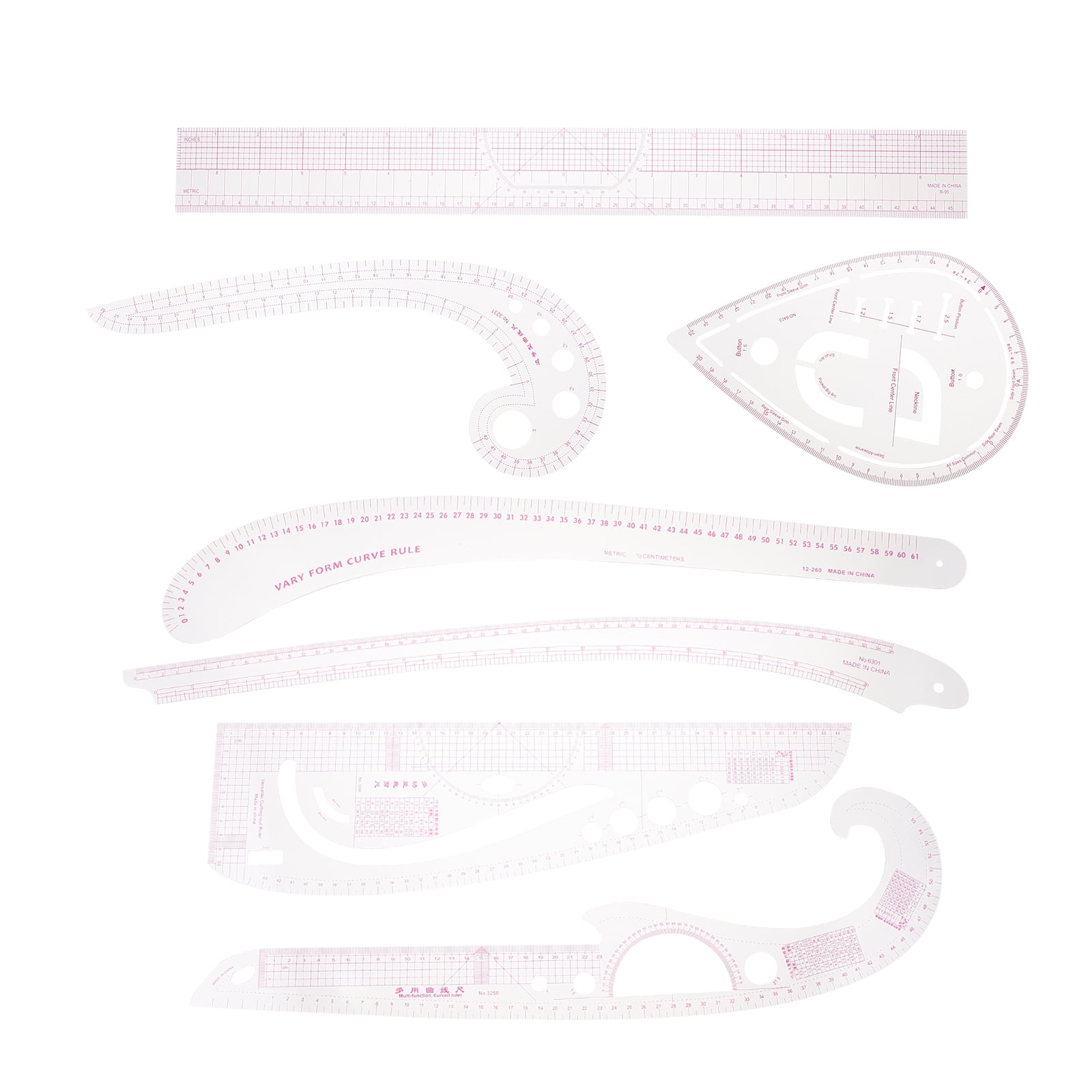 Zehuanyu Stitching Ruler Clothing Design and Tailoring Tool - Walmart.com