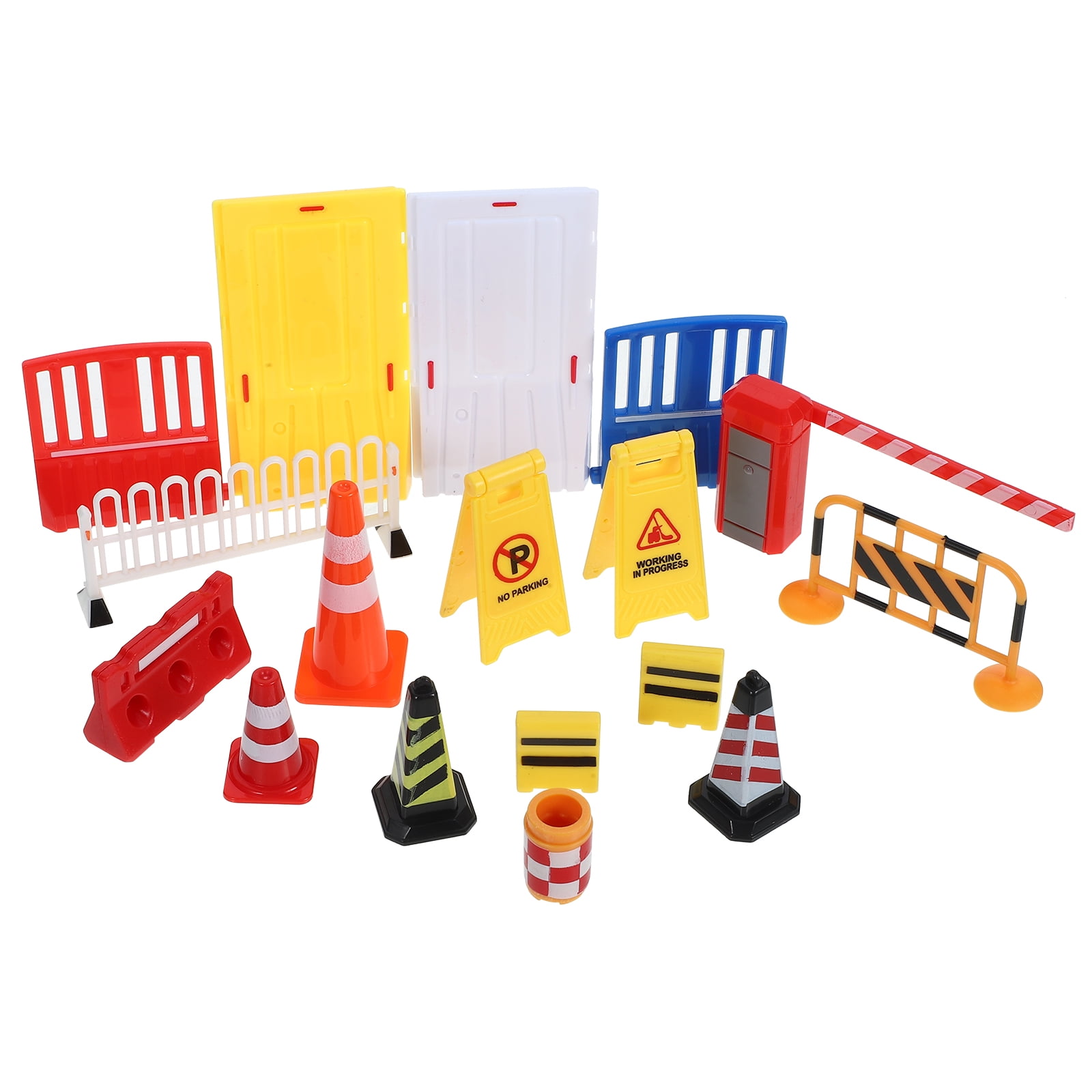 Zehuanyu Toys for Children Building Blocks Miniature Traffic Roadblock ...