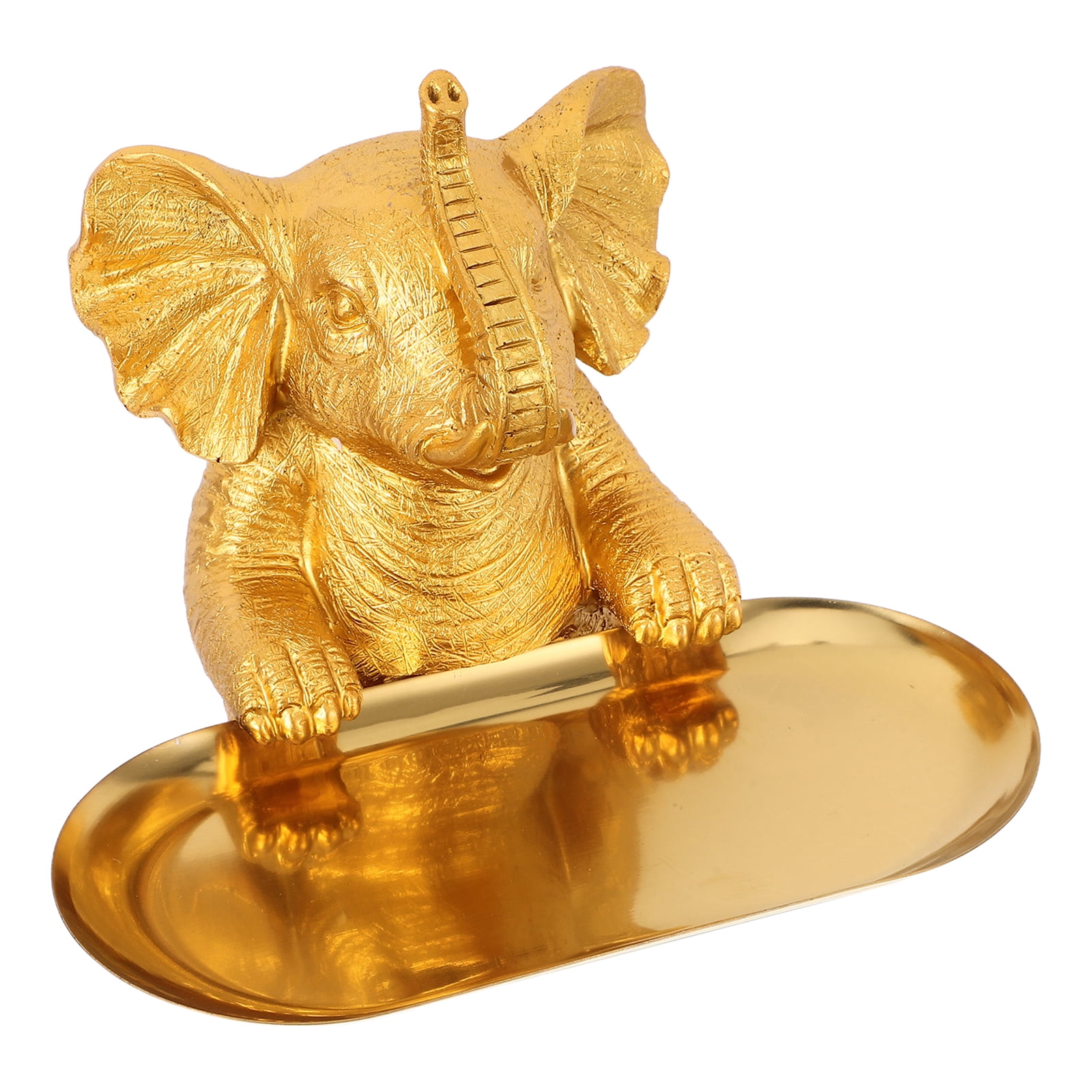 Zehuanyu Tray Bird Feeder Key Decoration Baby Elephant Drag Disk Golden ...
