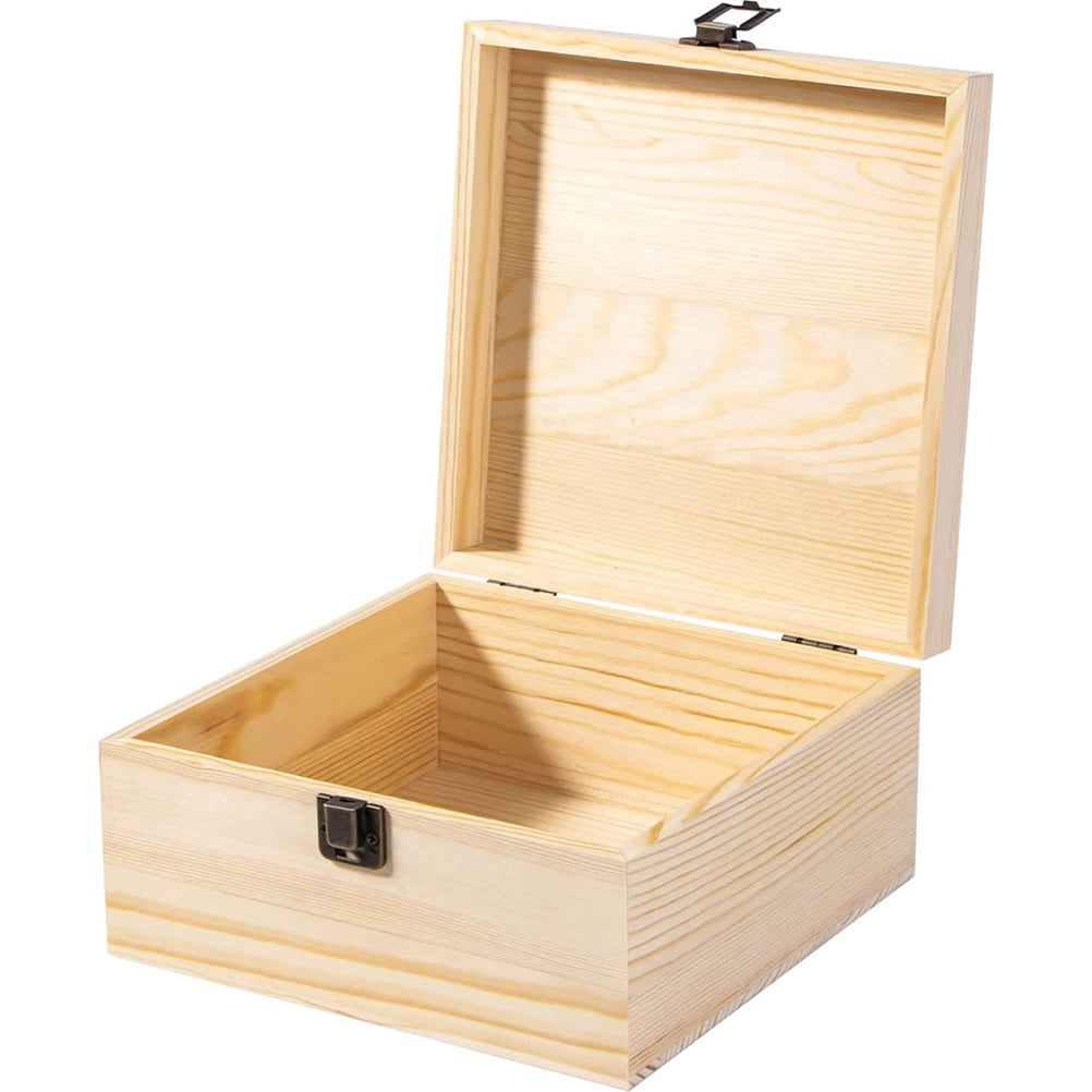 Zehuanyu Unfinished Wooden Storage Box Object Souvenir Box Diy Wood Box ...