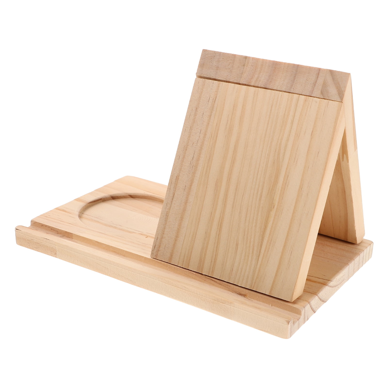 Zehuanyu Unique Wooden Triangle Book Stand Solid Wood Book Rest With ...