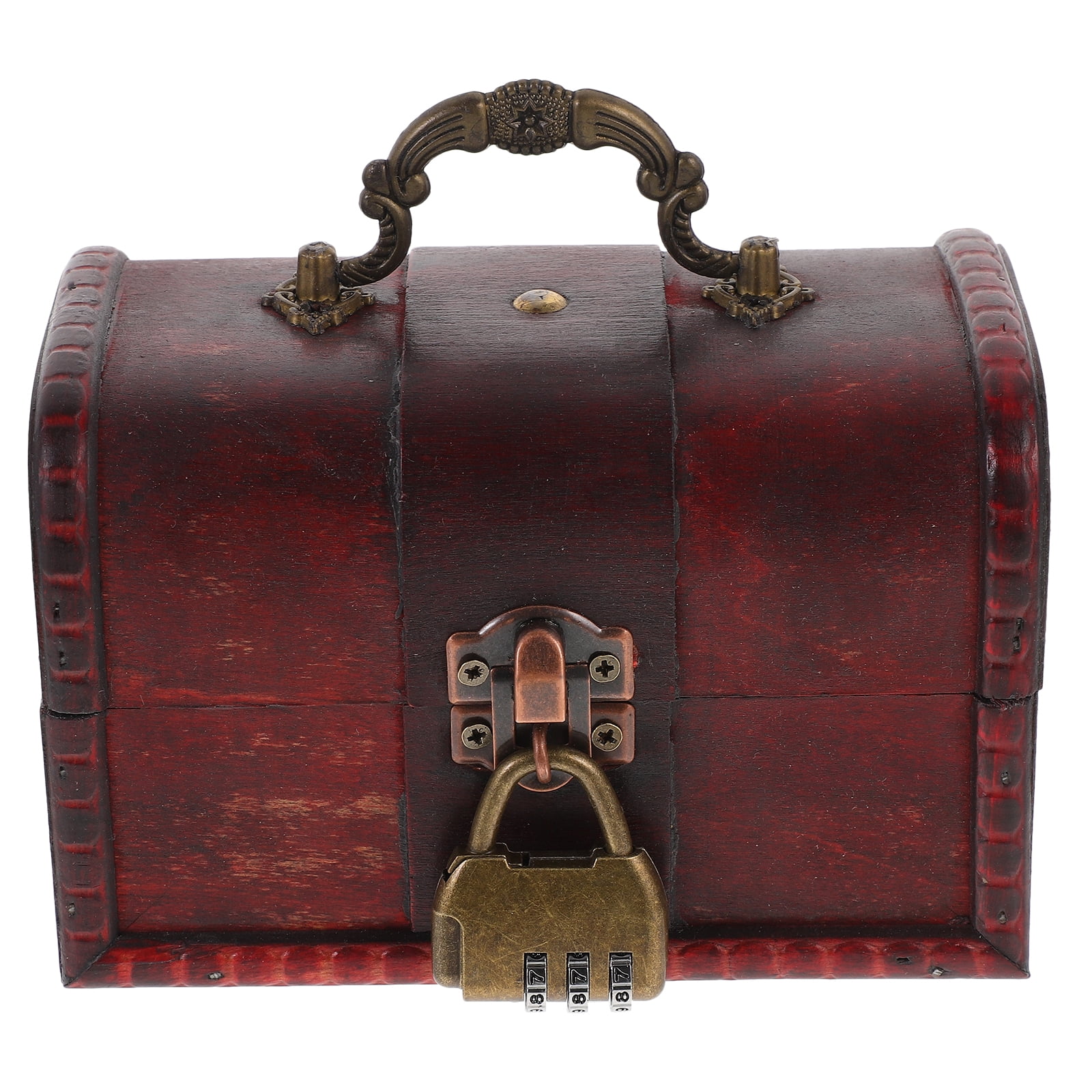 Zehuanyu Vintage Jewelry Box Letter Treasure Keepsake Chest Retro Decor ...