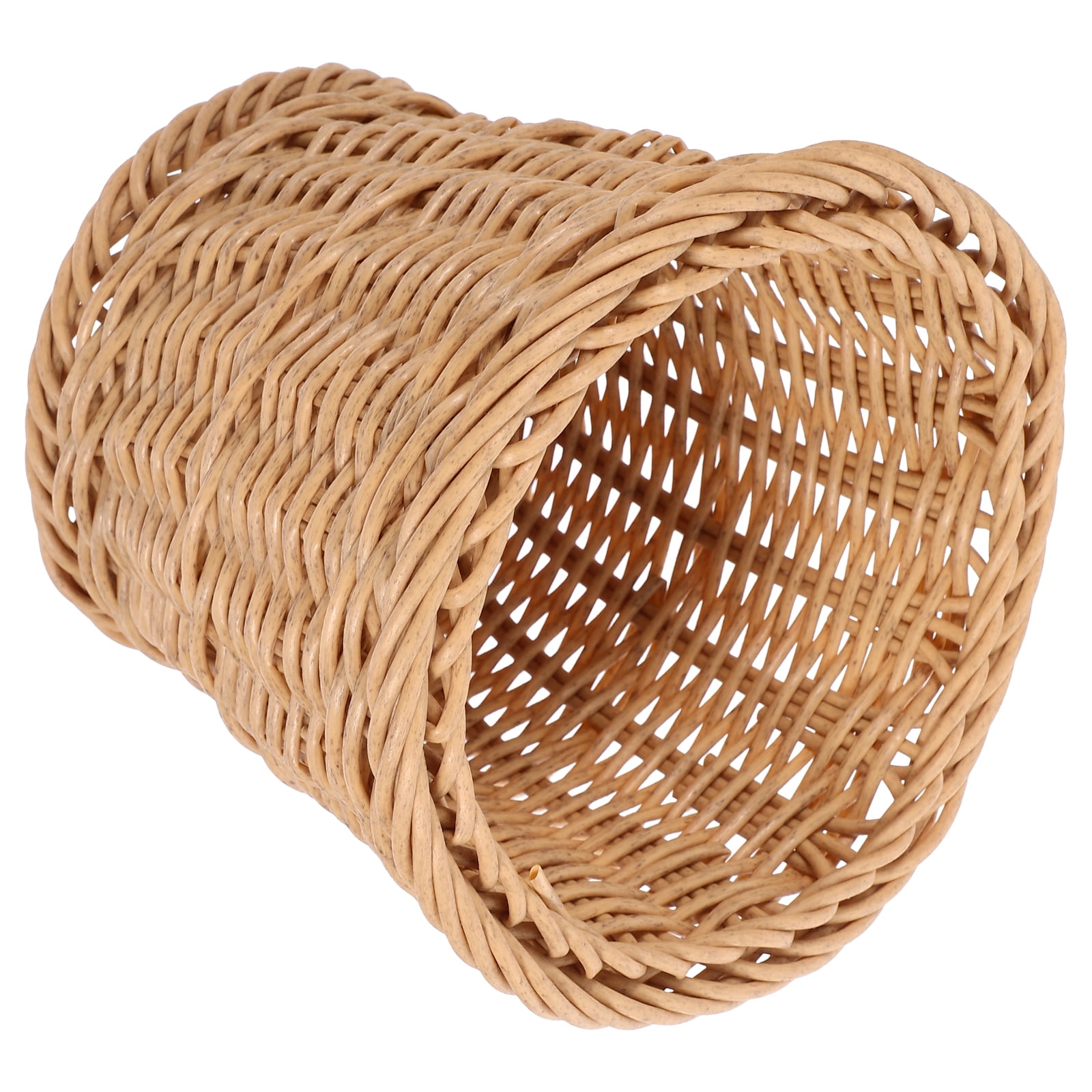 Zehuanyu White Trash Can Woven Trash Can 21.30X21.30X18.00CM Beige ...