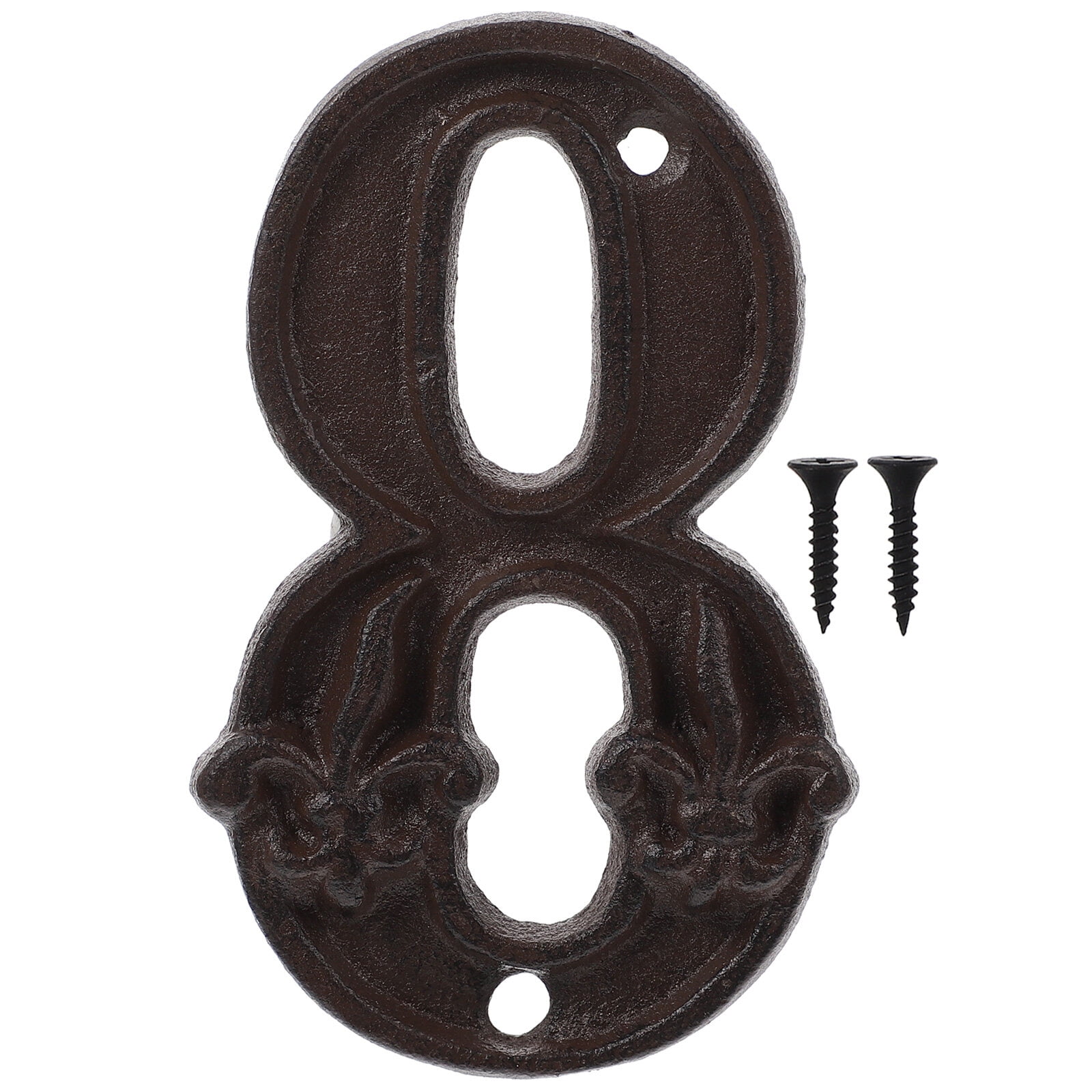 Cast Iron Door Numbers with Retro Design for Home Use Black Color Easy ...