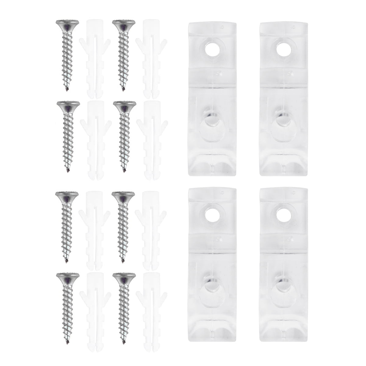 HEMOTON 1 Set Roller Blinds Curtain Hooks with Plastic Clips and Screws ...