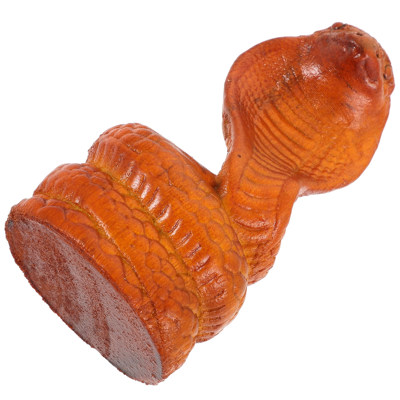 Zehuanyu Wooden Carved Snake Ornaments Simulation Animal Figures Plush ...