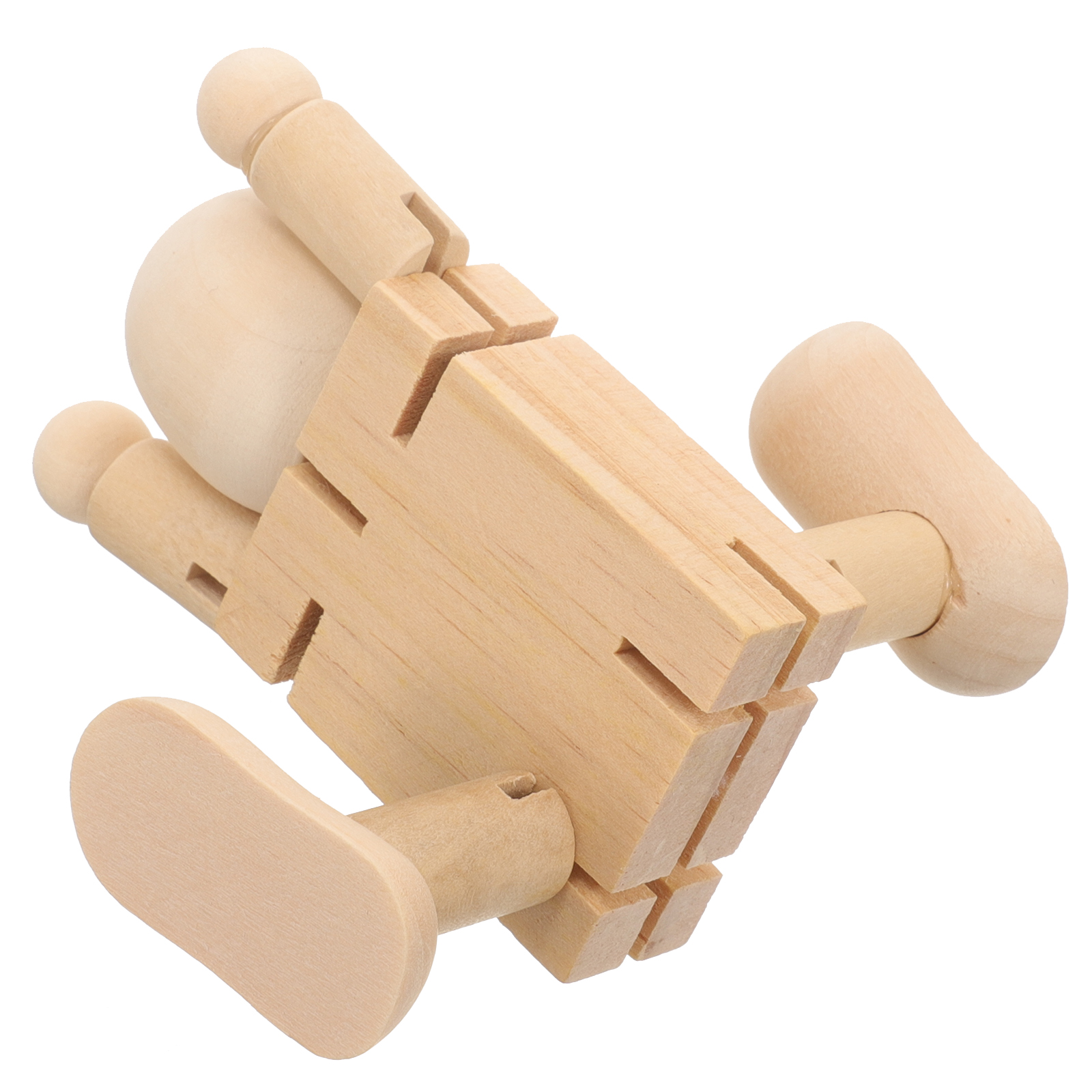 Zehuanyu Wooden Robot Figurine Wood Robot Model DIY Unfinished Robot ...