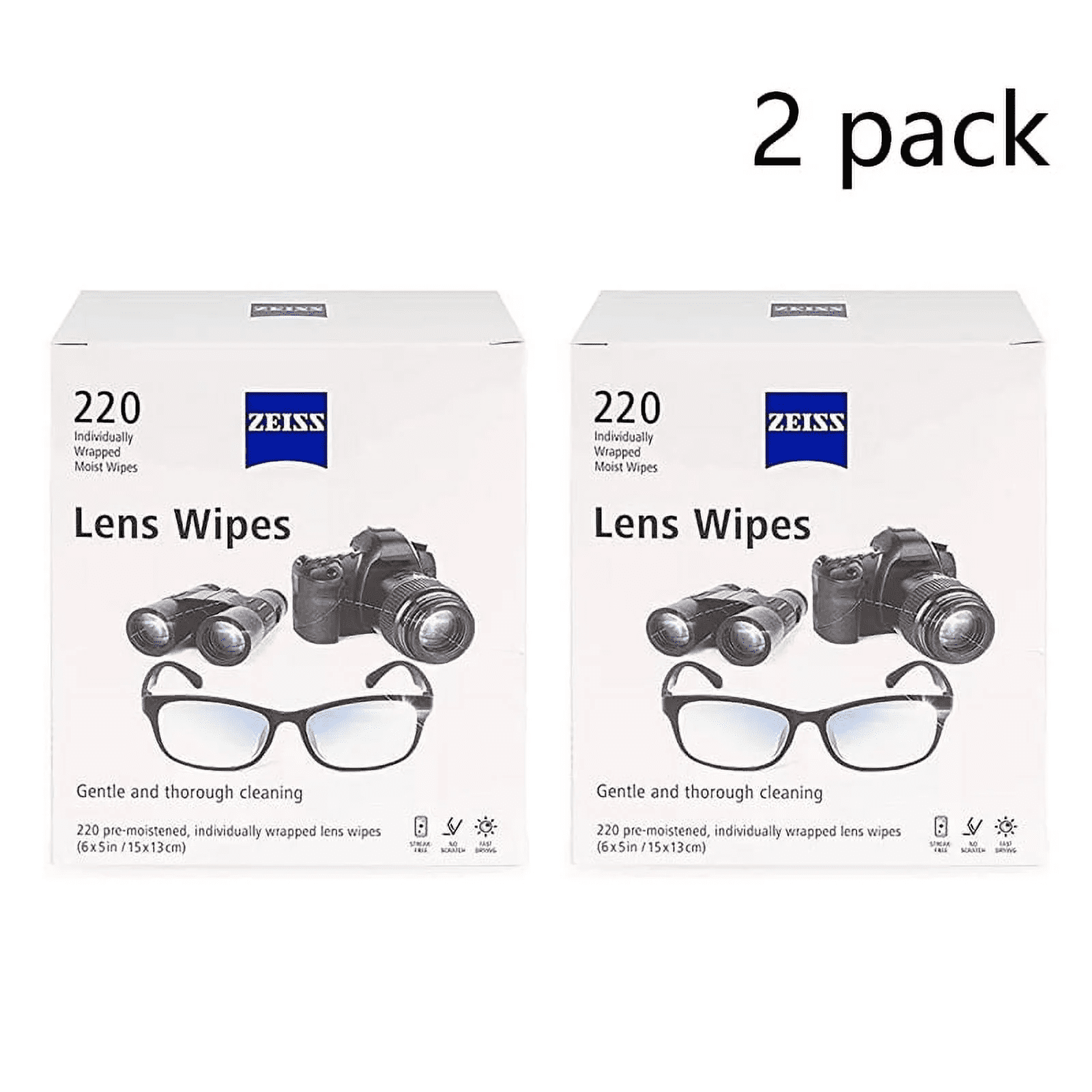 Zeiss Lens Wipes - 440 Count, Premium Cleaning Wipes for Glasses and ...
