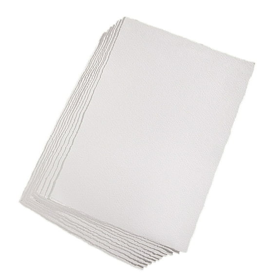 Zeiwohndc 10 Sheet Thick 300g Cotton Deckle Edge Paper High Brightness ...
