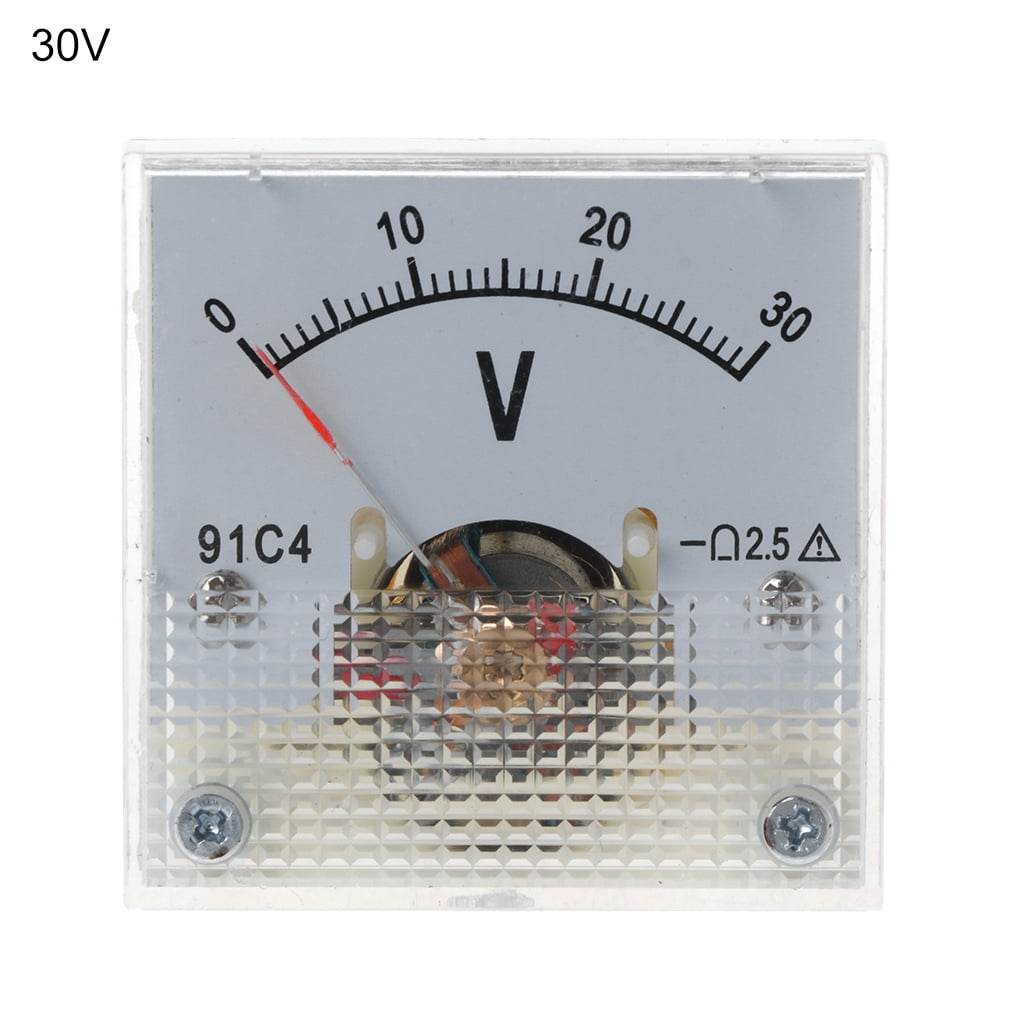 Zeiwohndc 10 Styles Voltmeter for DC Rectangular Plastic Analog Panel ...