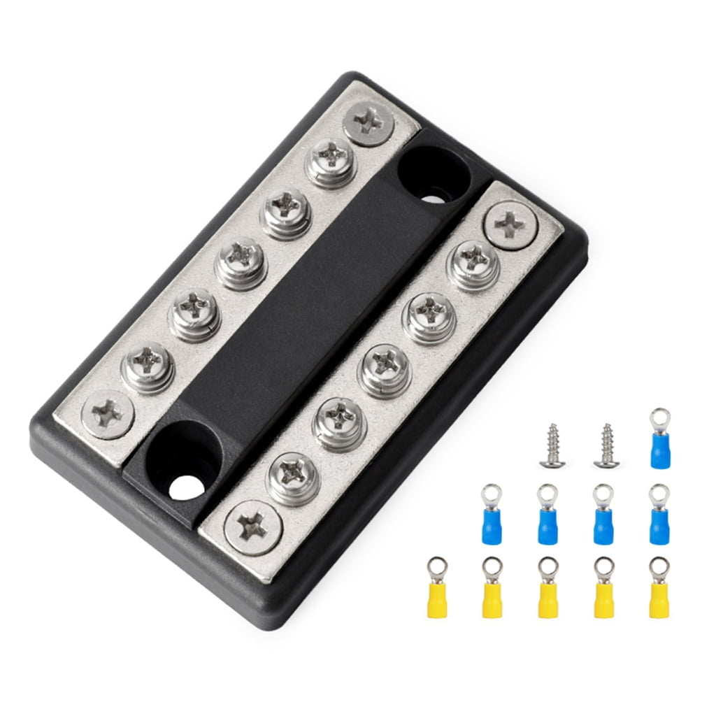 Zeiwohndc 100A 48V Positive Negative Bus Bar Terminals Battery Power ...