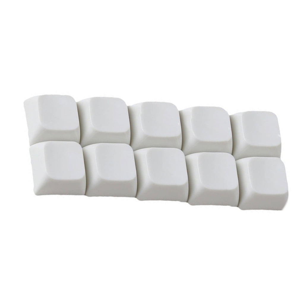 Zeiwohndc 10PCS Resin Keycaps Smooth Surfaces Reflective Keycap Set ...