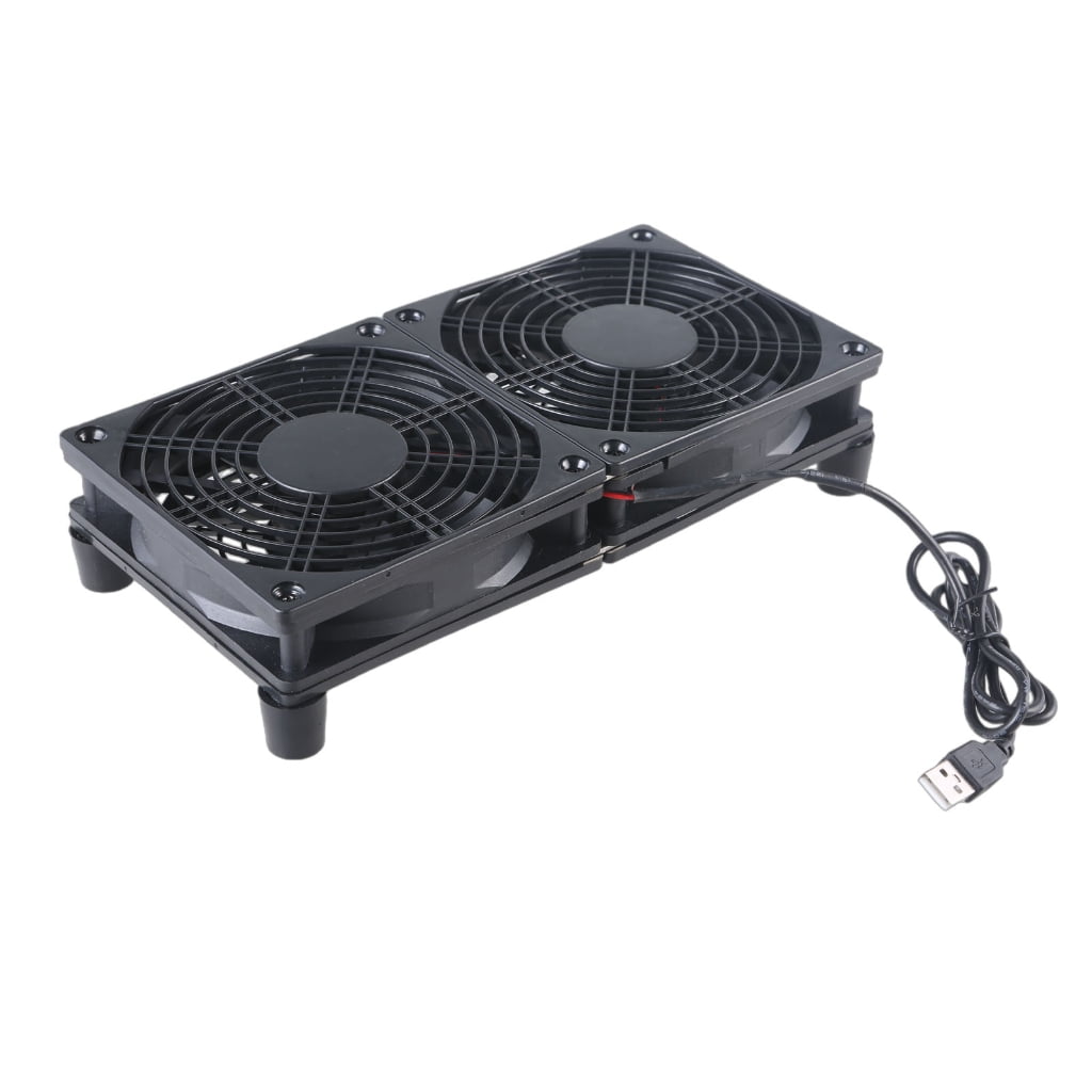 Zeiwohndc 120mm 5V Double USB Fans 1 Speed 1400rpm High Airflow Cooling ...