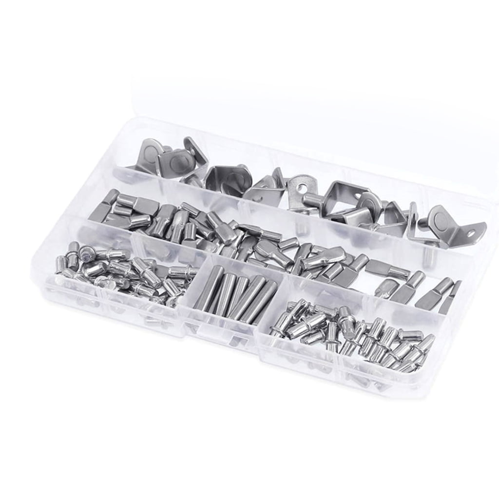 Zeiwohndc 120pcs Cabinet Shelf Pegs Shelf Brackets Pin with Storage for ...