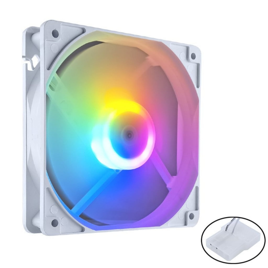 Zeiwohndc 12cm Color LED PC Cooling Fan Quiet 45CFM High Airflow For ...
