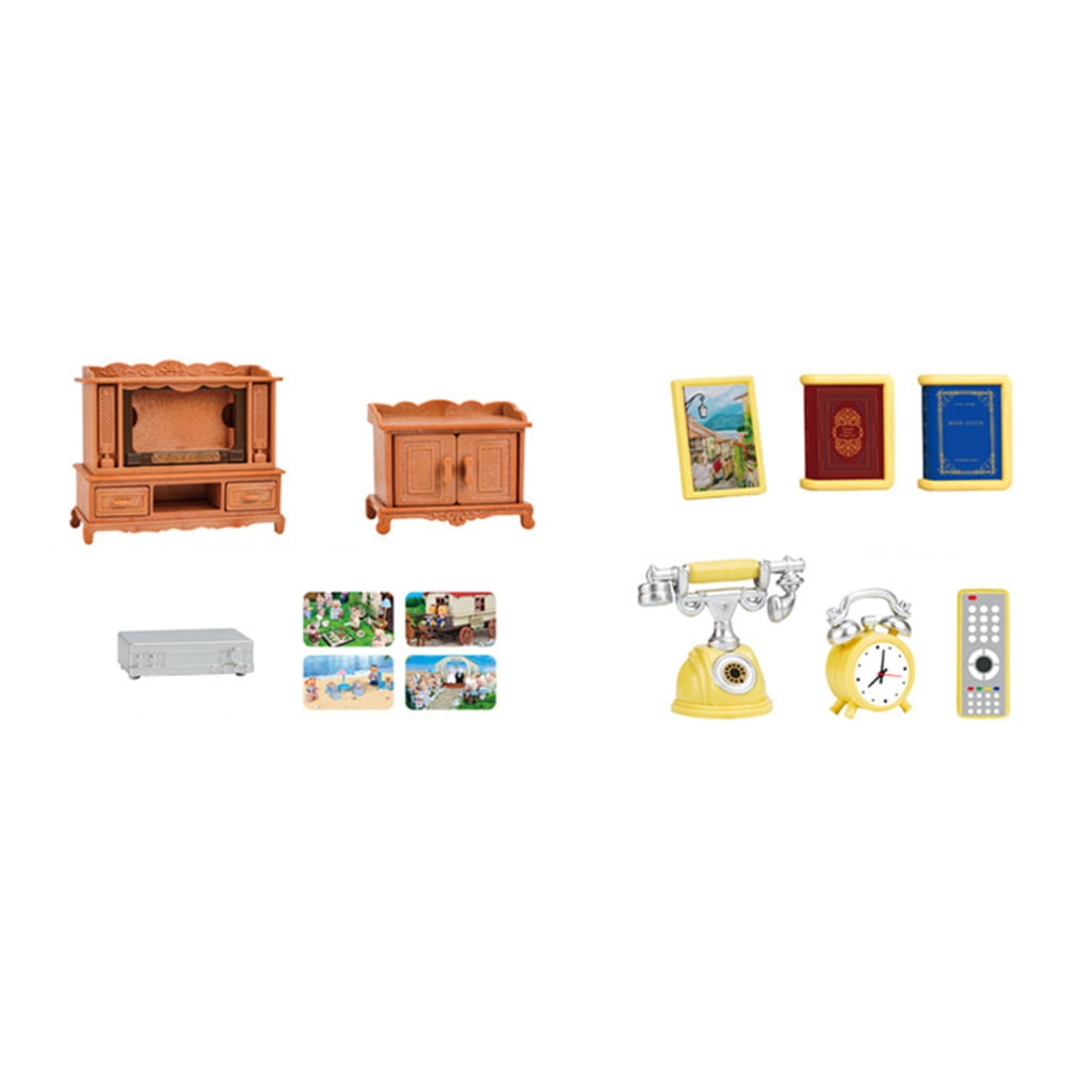 Zeiwohndc 13pcs 1:12 Dollhouses Tv Stands Dollhouses Furniture Set Mini ...