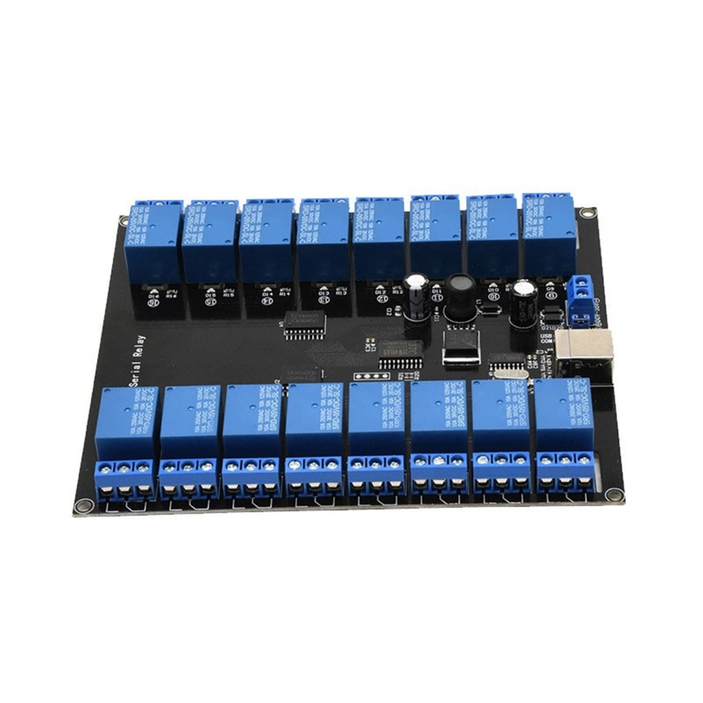 Zeiwohndc 16 Channel Relays Shield Module DC7V-38V with Optocoupler Microcontrollers - Walmart.com