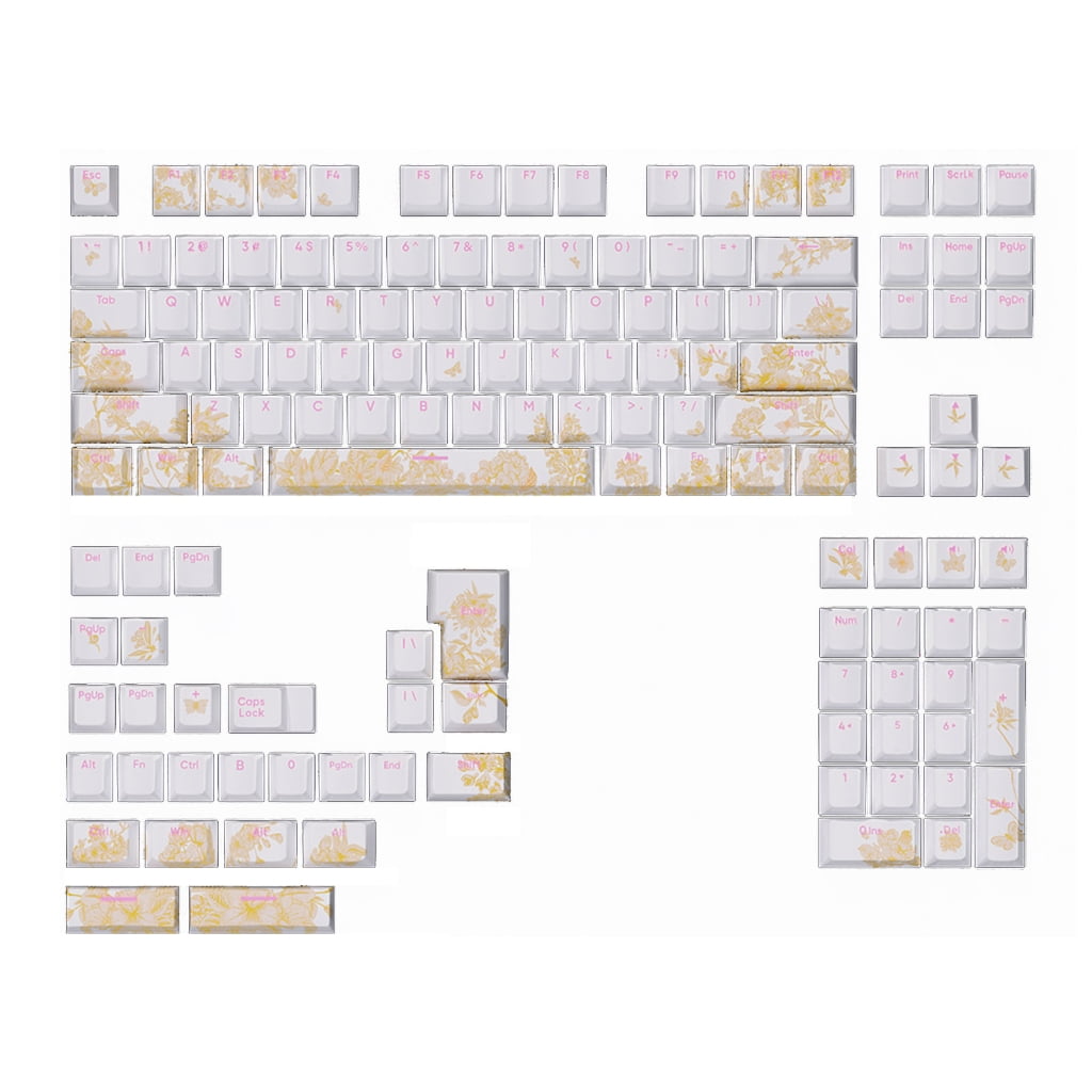 Zeiwohndc 1Set Double Shot Embroidery Backlit Keycaps for Mechanical ...