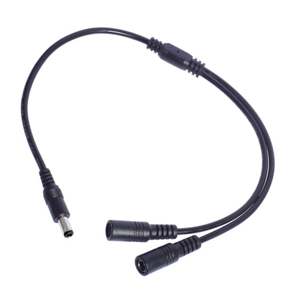 Zeiwohndc 2 Output Power Y Splitter Cable 5.5x2.1mm for CCTV DVR LED ...