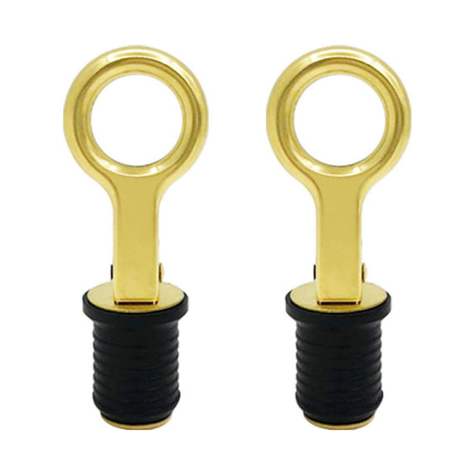 Zeiwohndc 2 Pcs Brass Handle Rubber Plug Snap Handle Drain Plug Rubber ...