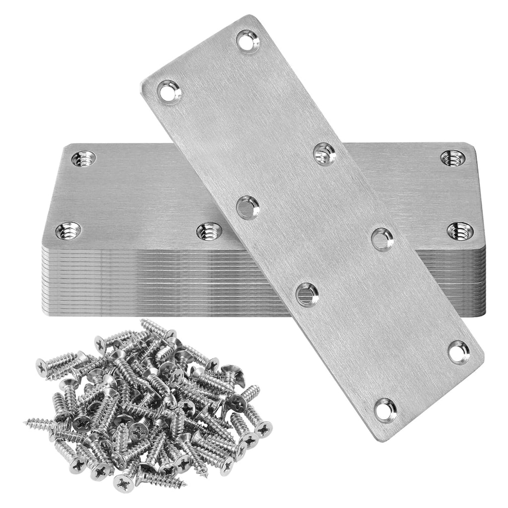 Zeiwohndc 20Pcs Metal Straight Brace Repair Joining Fixing Brackets ...