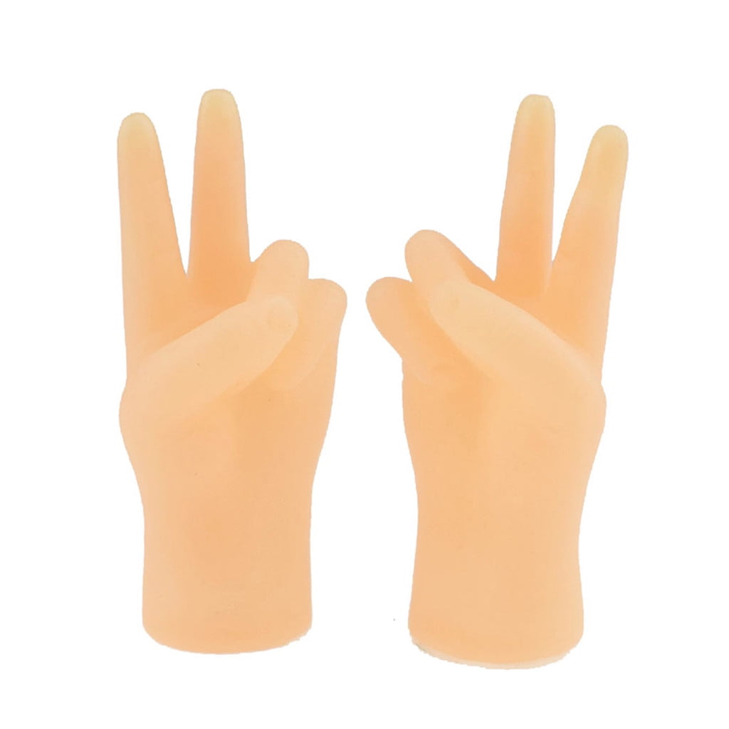 Zeiwohndc 2pcs Hand Finger Puppets Soft Realistic Feeling Finger ...