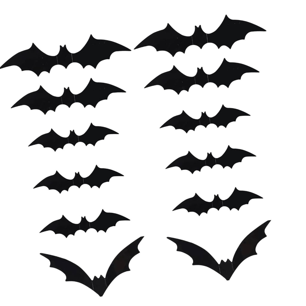 Zeiwohndc 3D Bat Wall Decals Adhesive PVC Sticker for Wall Window ...