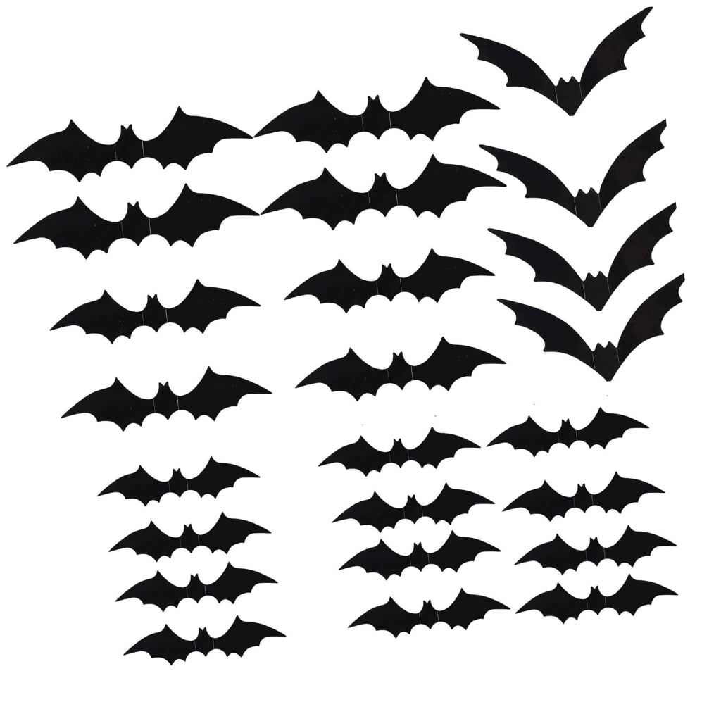 Zeiwohndc 3D Bat Wall Decals Adhesive PVC Sticker for Wall Window ...