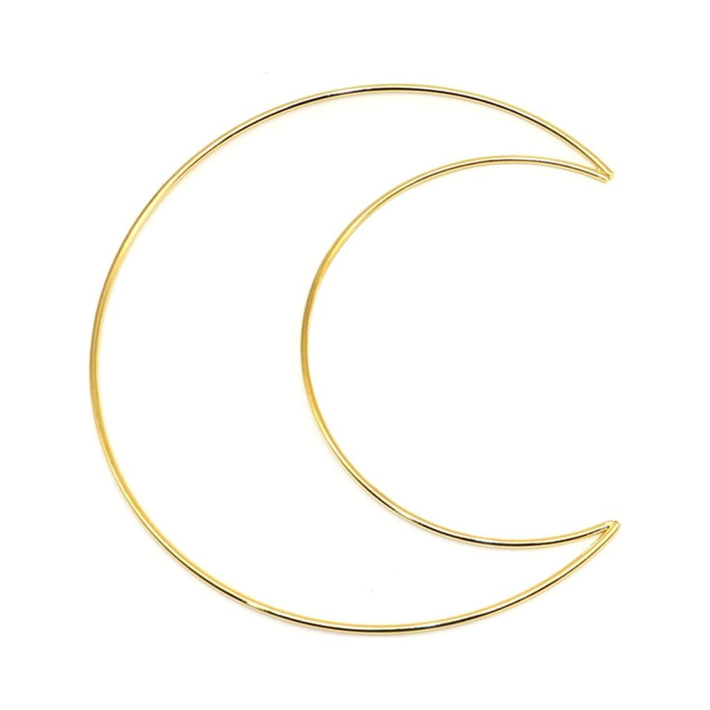 Zeiwohndc 50-200mm Metal Macrame Moon Hoop Moon Shaped Dream Catcher ...