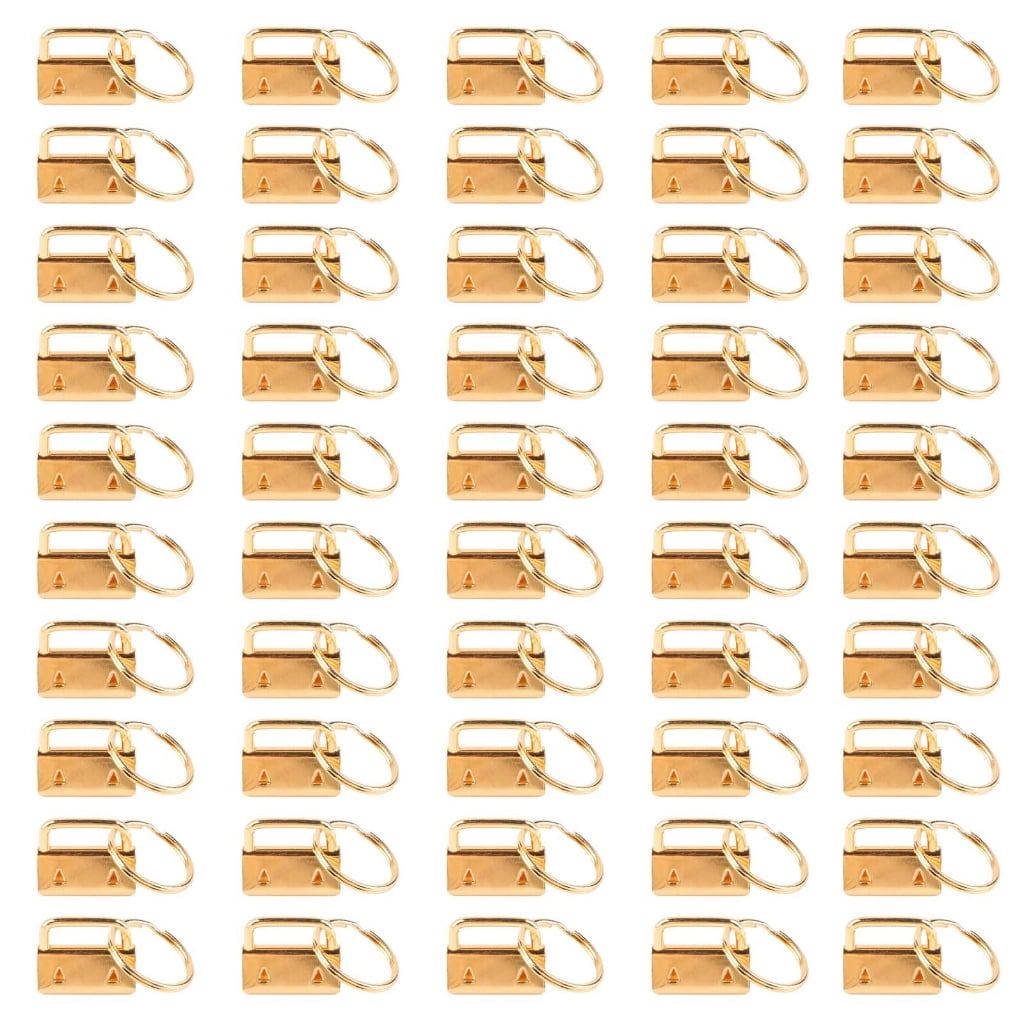 Zeiwohndc 50x Keychain Hardware Set 25mm Keychain Split Ring Key Fob ...