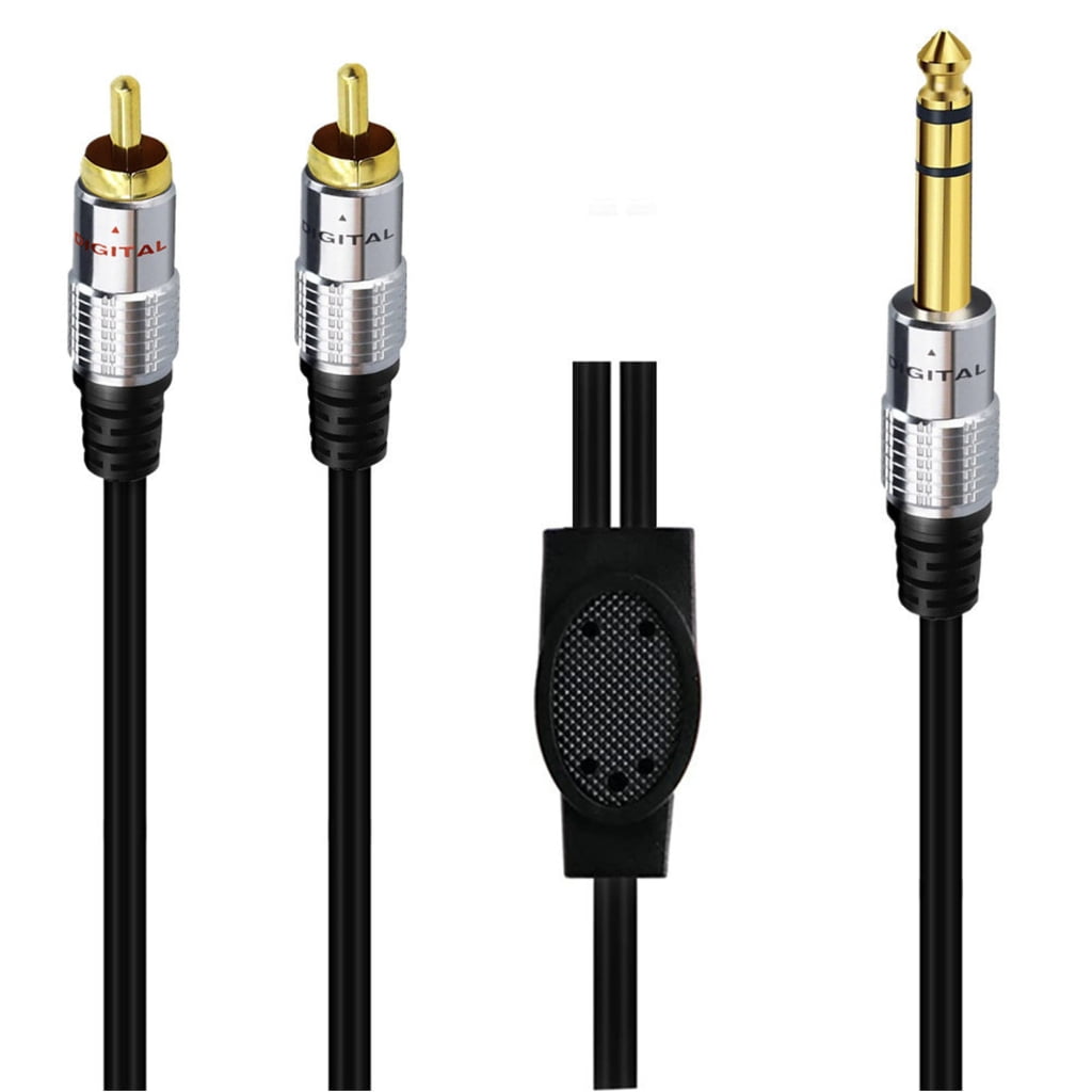 Zeiwohndc 6.35mm Male to 2 RCA Female/Male Audio Cable Splitter Cable ...