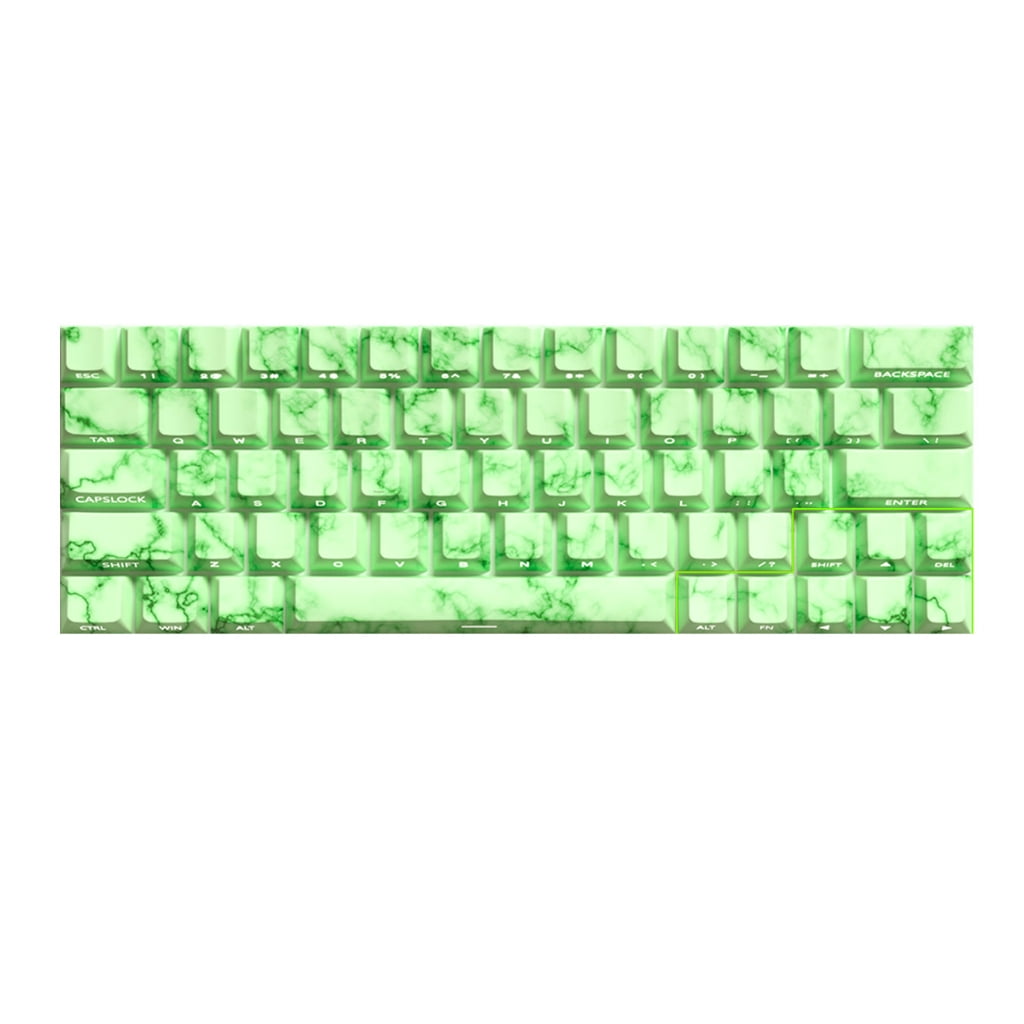 Zeiwohndc 64/74Key Keycaps Emerald Theme Keycap Side Print Backlit ...