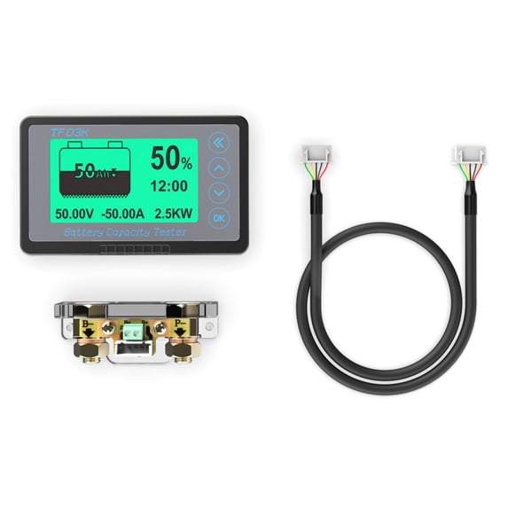 Zeiwohndc 8-120V Coulomb Counter Meter Battery Voltage Current Capacity ...