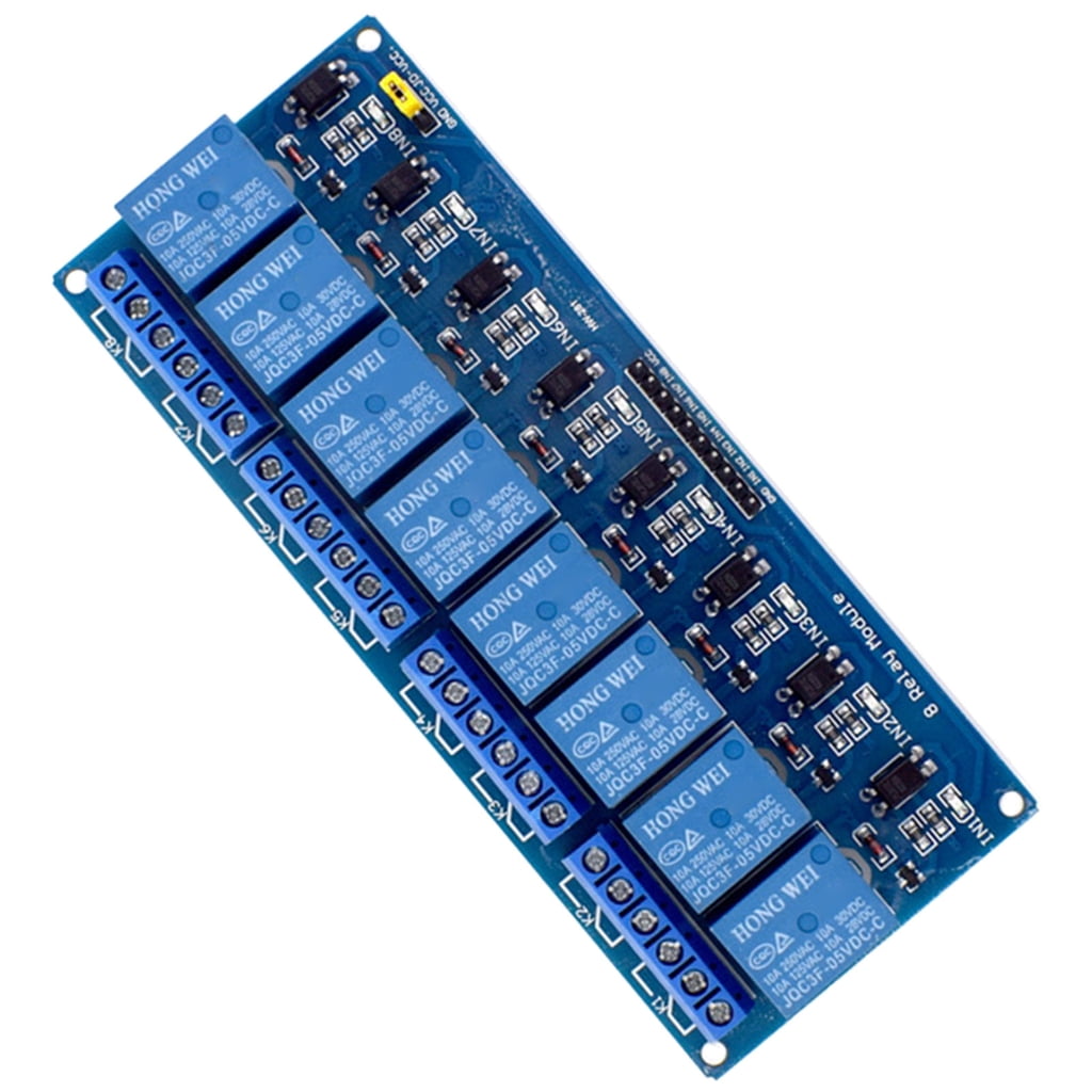 Zeiwohndc 8-Channel Relays Module 5V/12V/24V Expansion Board with Optocoupler Isolation ...