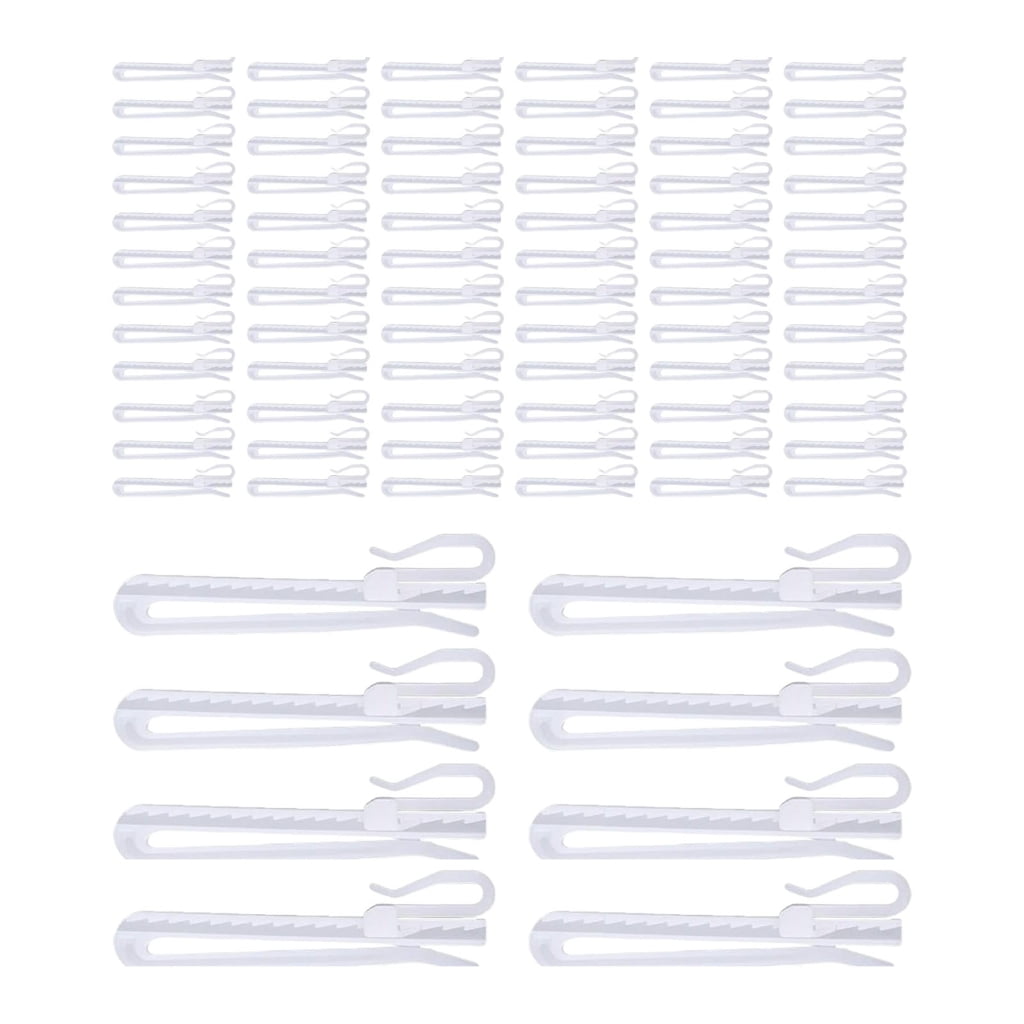 Zeiwohndc 80 Plastic Curtain Hook Adjustable Pinch Pleat Clip For Easy ...