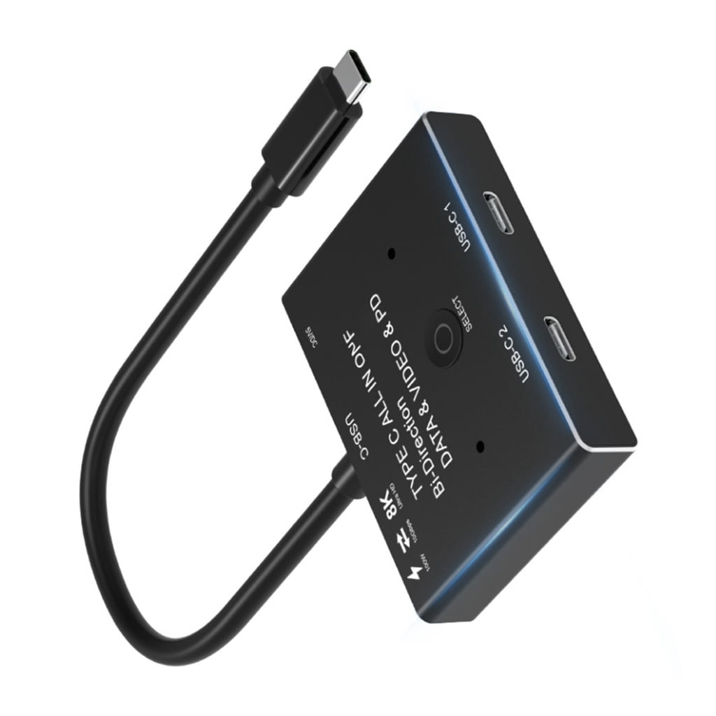 Zeiwohndc 8K Type C Bidirectional Switcher 10Gbps USB C Display Toggles ...