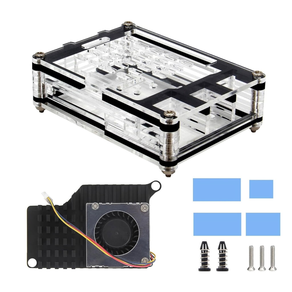 Zeiwohndc Active Cooling Fan Case for RaspberryPi5 RPI5 8GB/4GB ...