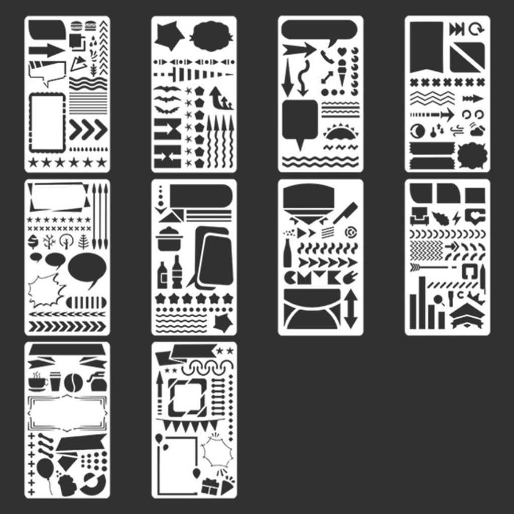 Zeiwohndc Art Journal Stencils A6 Drawing Template For Artists Students ...