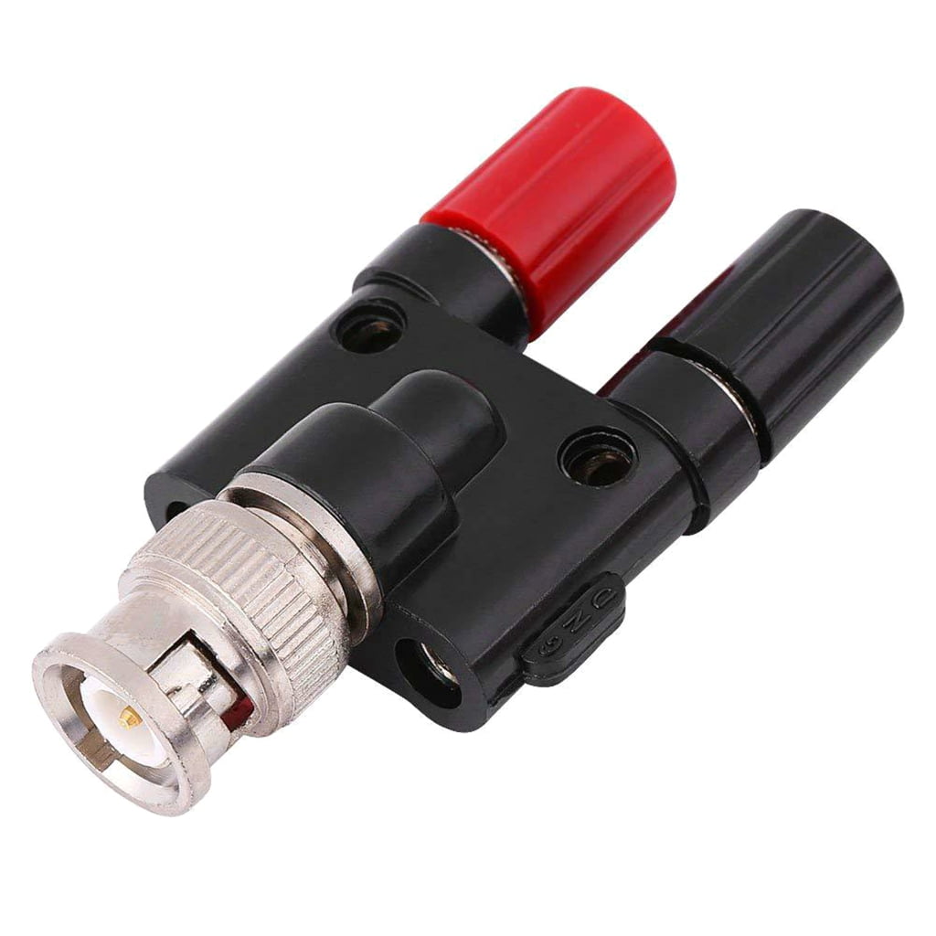 Zeiwohndc BNC Male Plug- to Dual 4mm Banana Female Jack Binding Post Adapter Connector - Walmart.com