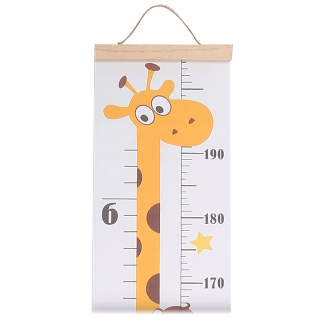 Zeiwohndc Baby Growth Chart Removable Roll Up Kids Height Measure Ruler ...