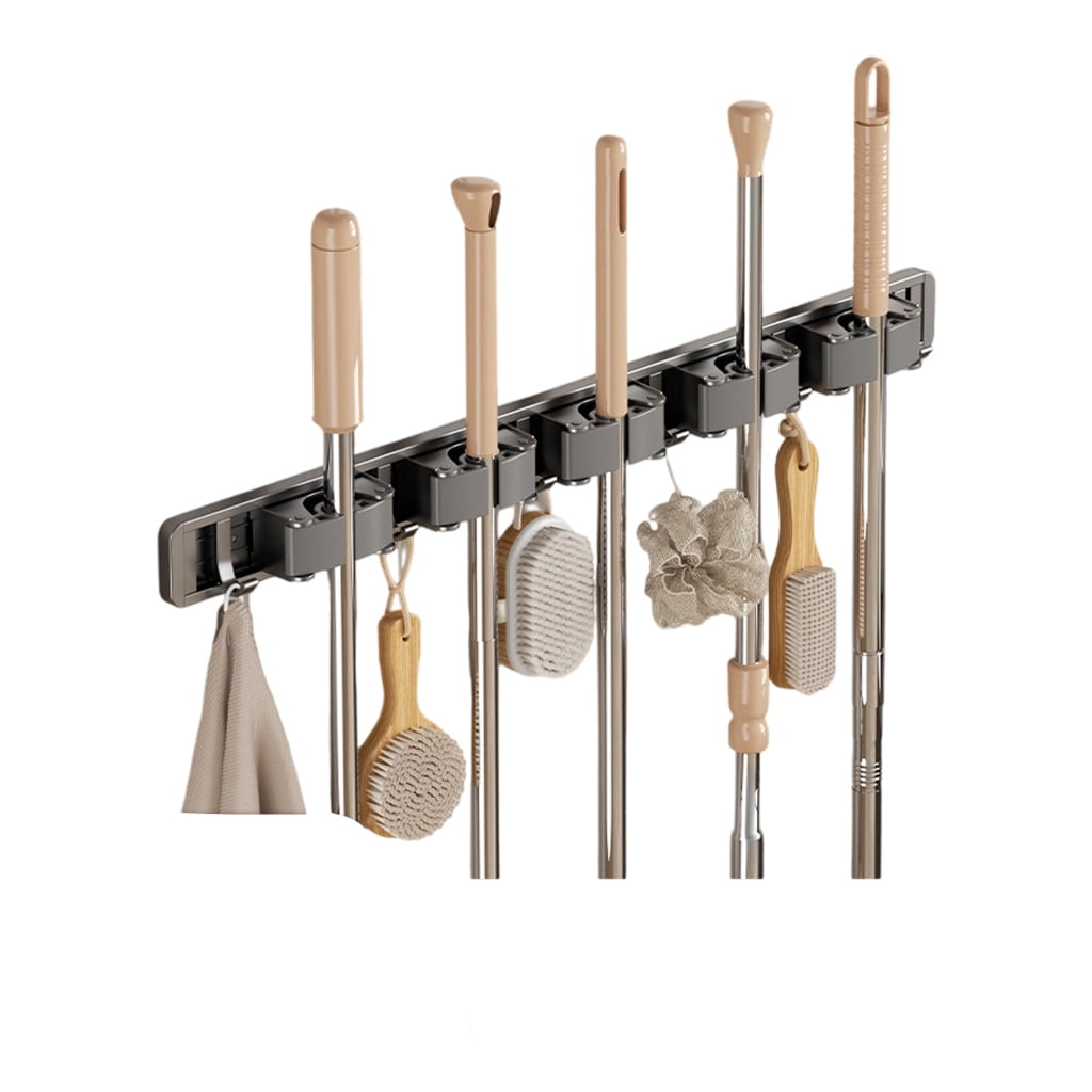 Zeiwohndc Bathroom Storage Organizer Adhesive Mop Broom Holder With