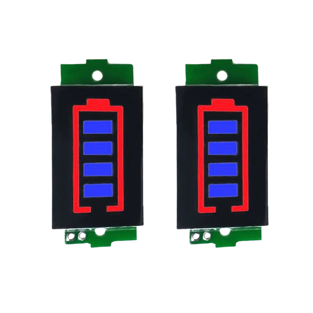 Zeiwohndc Battery Power Levels Displays Module 4Sections Green/Blue LED ...