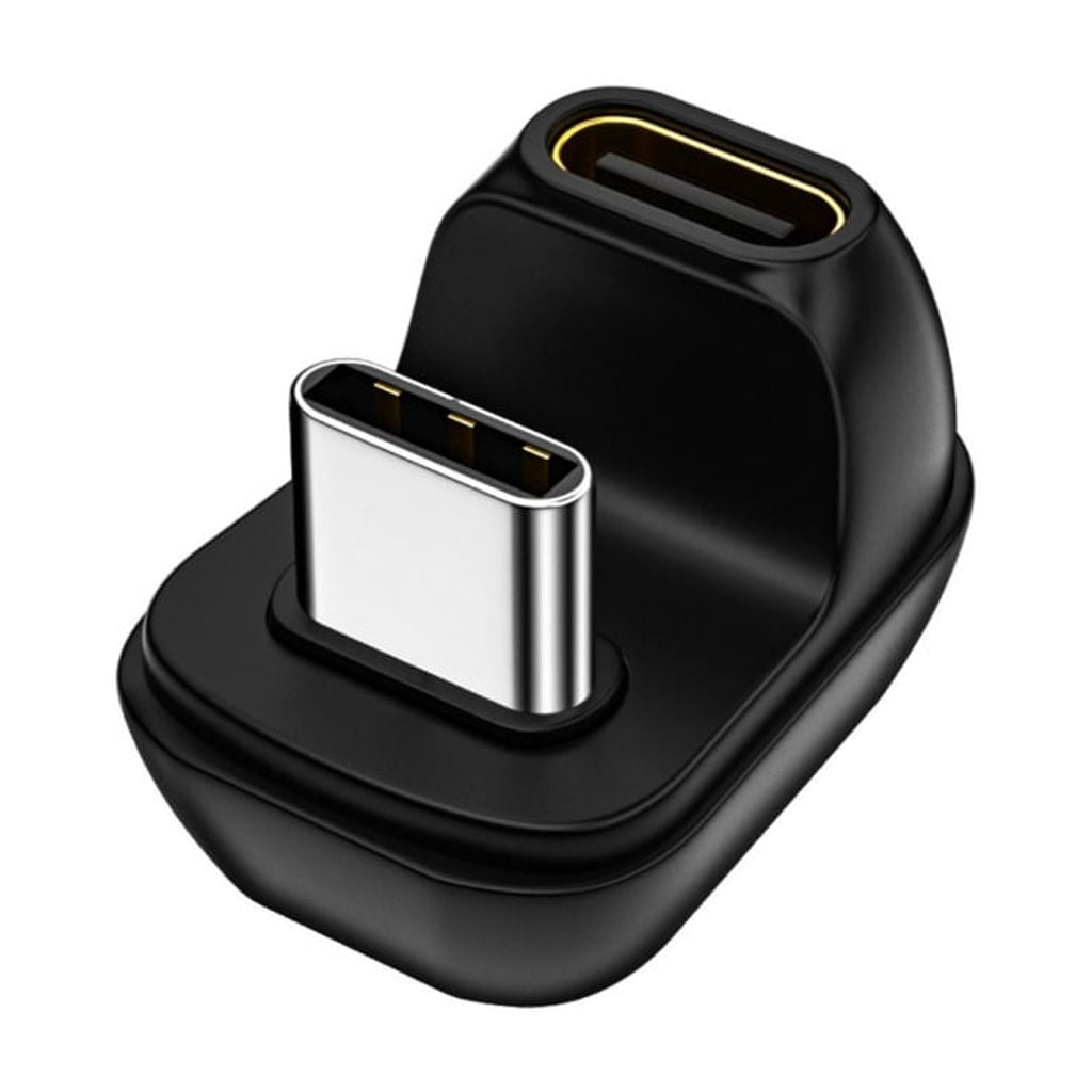 Zeiwohndc Bend Type C Connector Adapter with 40Gbps Data Speed and 100W ...