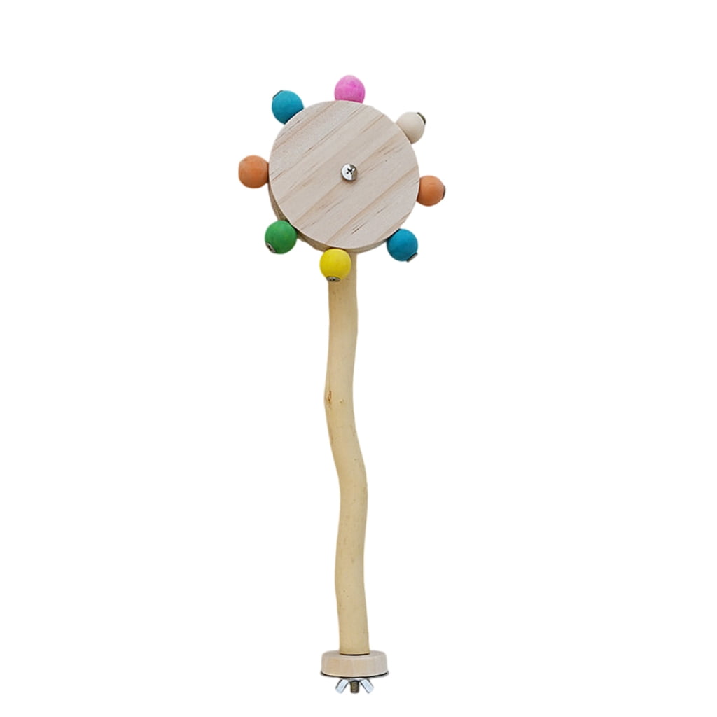 Zeiwohndc Bird Perch Windmill Cage Toy Perch Stands Parakeets Toy Bird ...