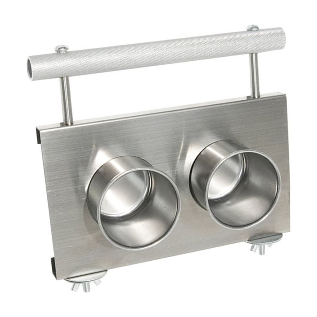 Zeiwohndc Cage Mounted Bird Feeders with Double Bowl Beak Trim Standing ...