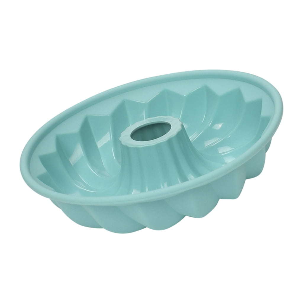 Zeiwohndc Cake Baking Tool Fluted Tube Pan Nonstick Silicone Molds For ...