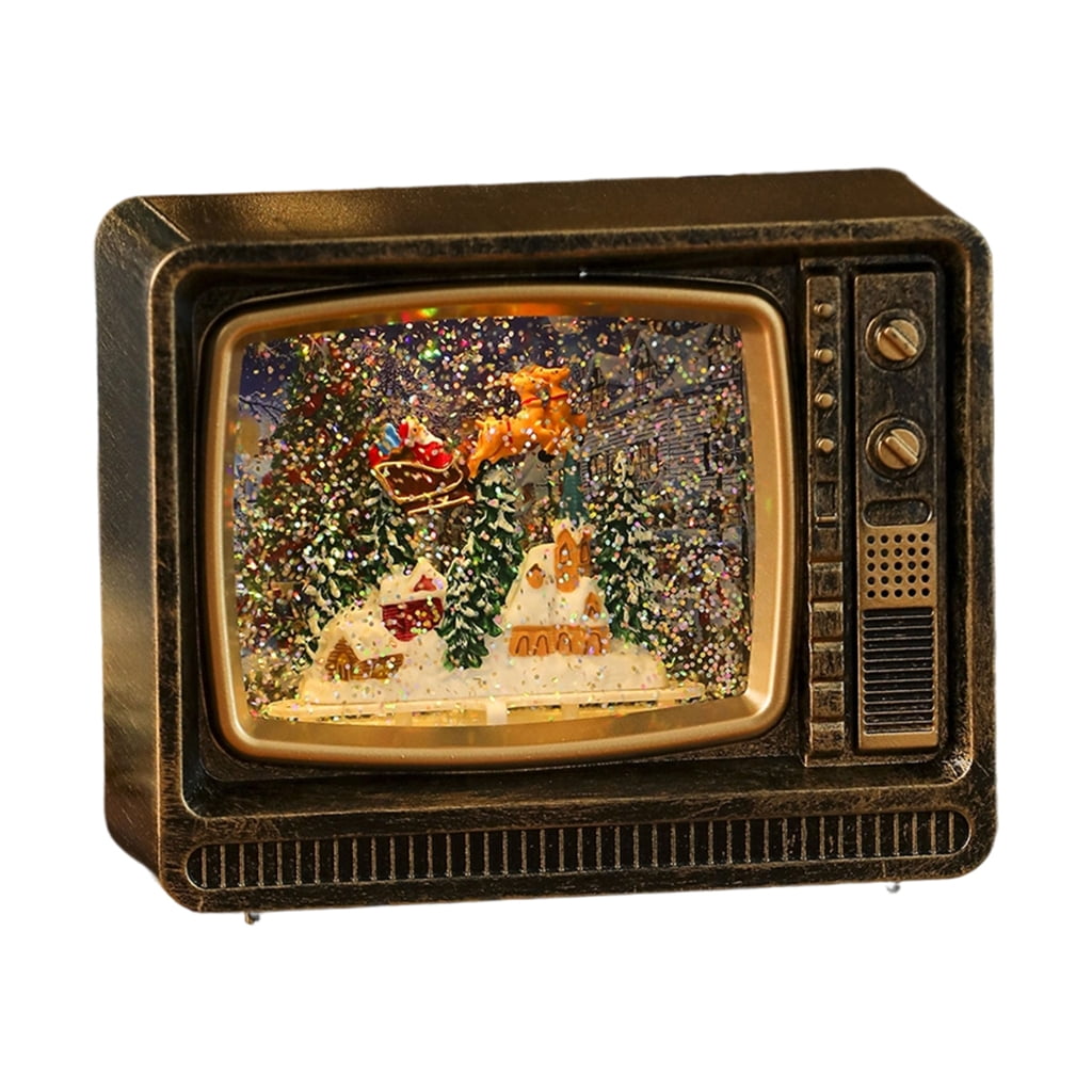 Zeiwohndc Christmas Decorations Retro Way Lamp, Musical Snow round with ...