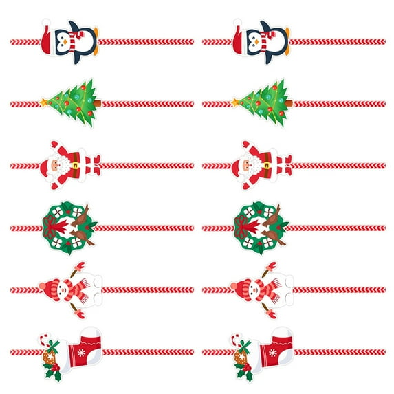 Zeiwohndc Christmas Party Paper Straws Tree Disposable Beverage ...