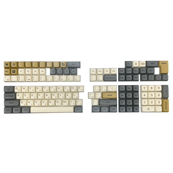 Zeiwohndc Clear Print XDA Profile Keycaps Set Russian Keycaps for ...