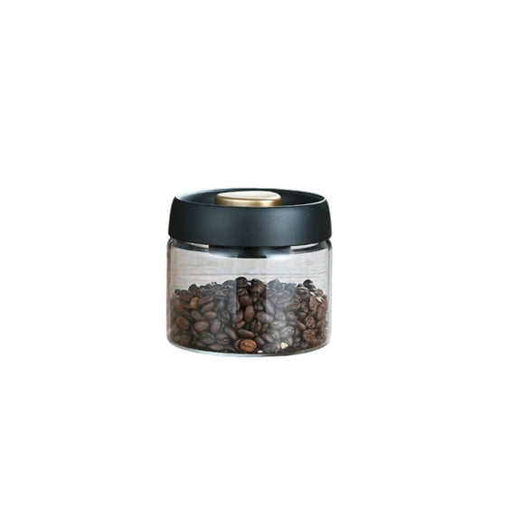 Zeiwohndc Coffee Powder Storage Canister Press To Vacuum Glass Bottle ...